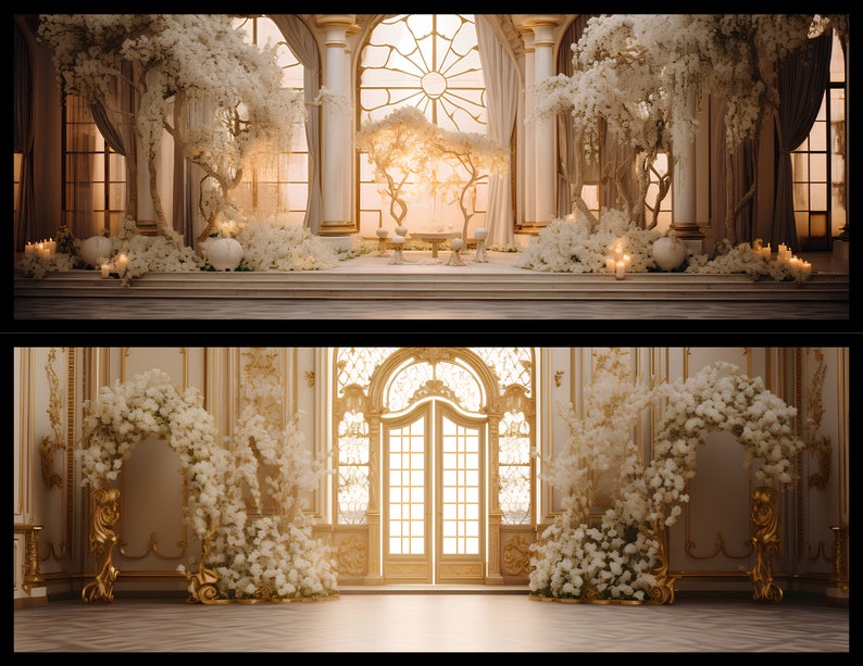 White and Gold Backdrops - Etsy