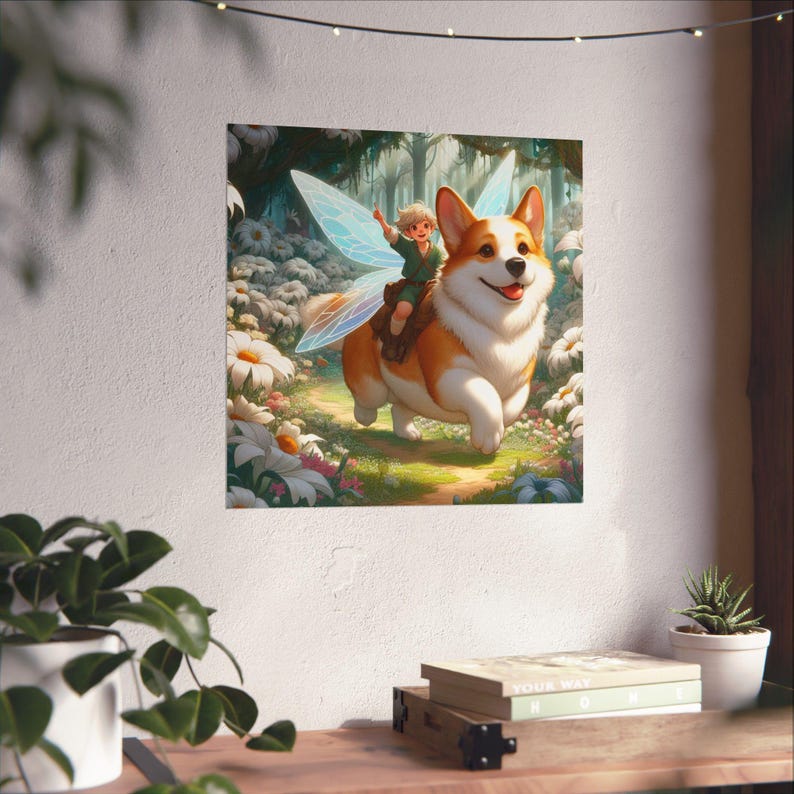 Whimsical Corgi Fairy Tale Poster: Magical Nursery Art - Etsy