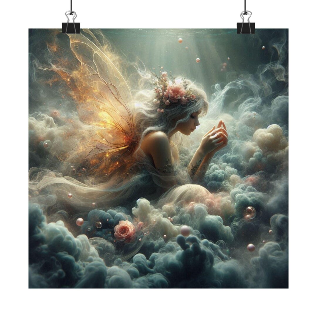 Fantasy Fairy Wall Art Poster, Ethereal Decor for Dreamy Spaces, Fairy ...