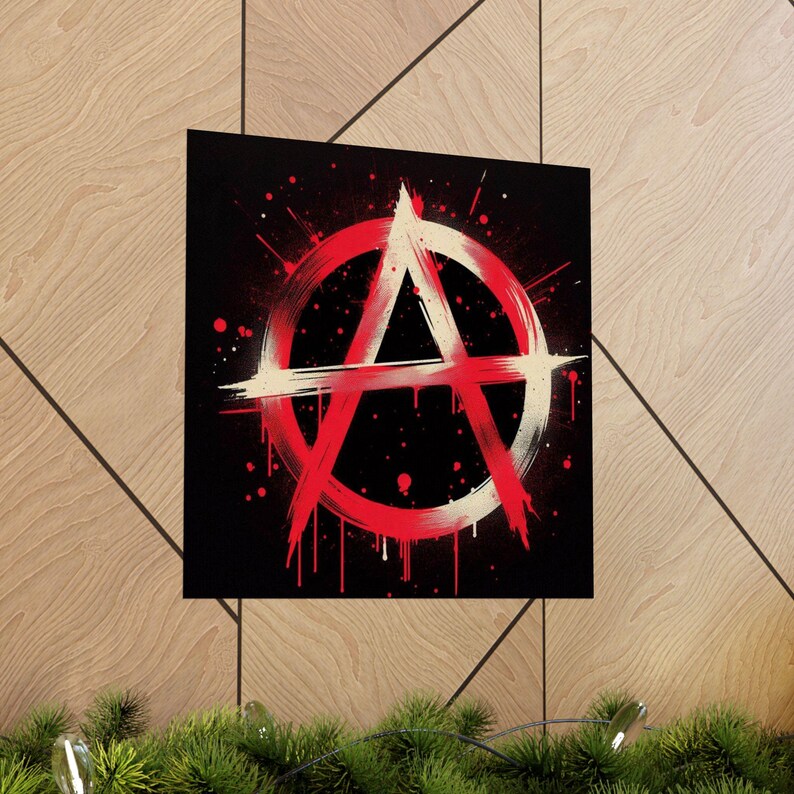Anarchist Symbol Matte Vertical Posters, Wall Art Decor, Alternative ...