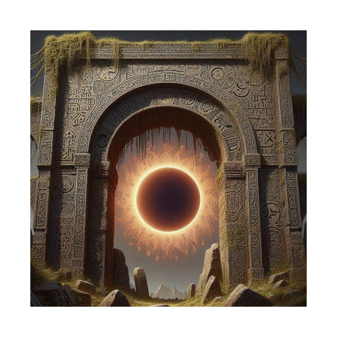 Eclipse Gate, Vertical Posters for Home Decor, Solar Eclipse Art ...