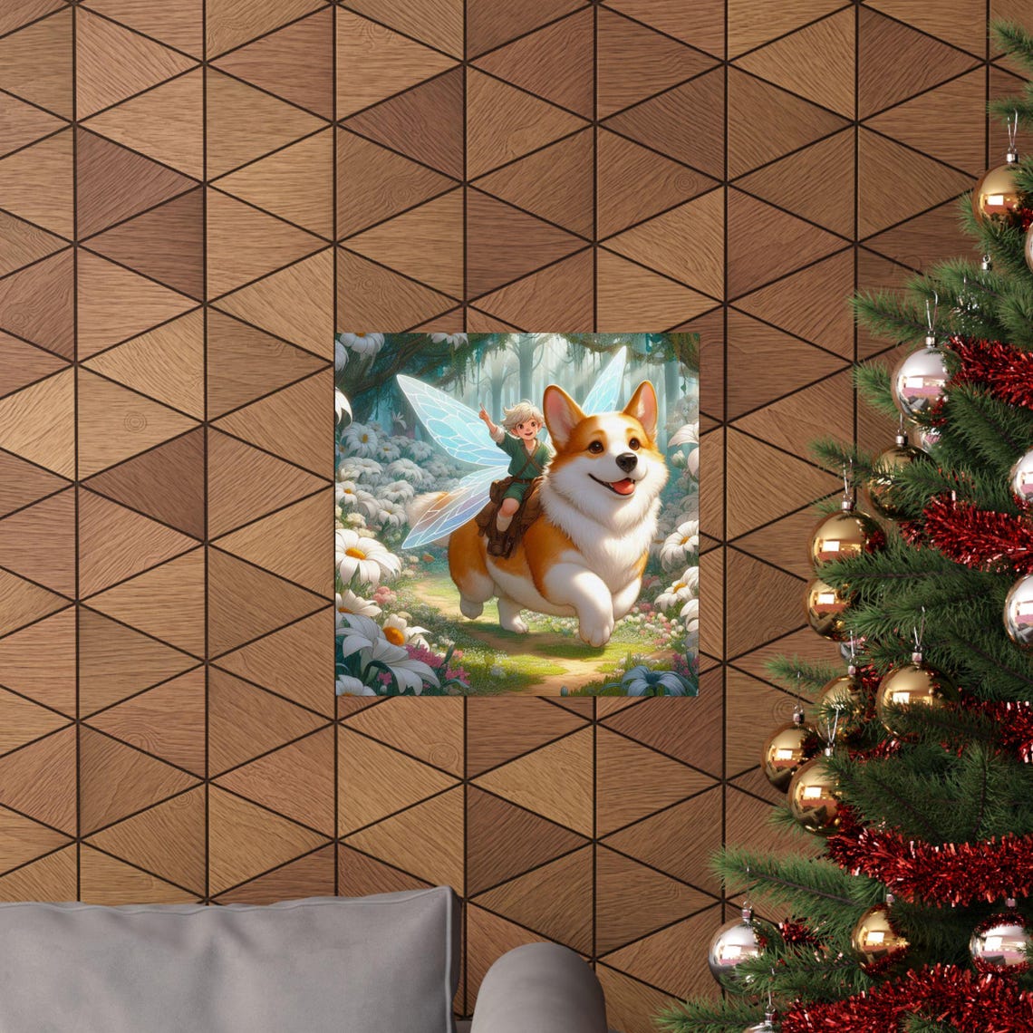 Whimsical Corgi Fairy Tale Poster - Magical Home Decor, Nursery Art ...