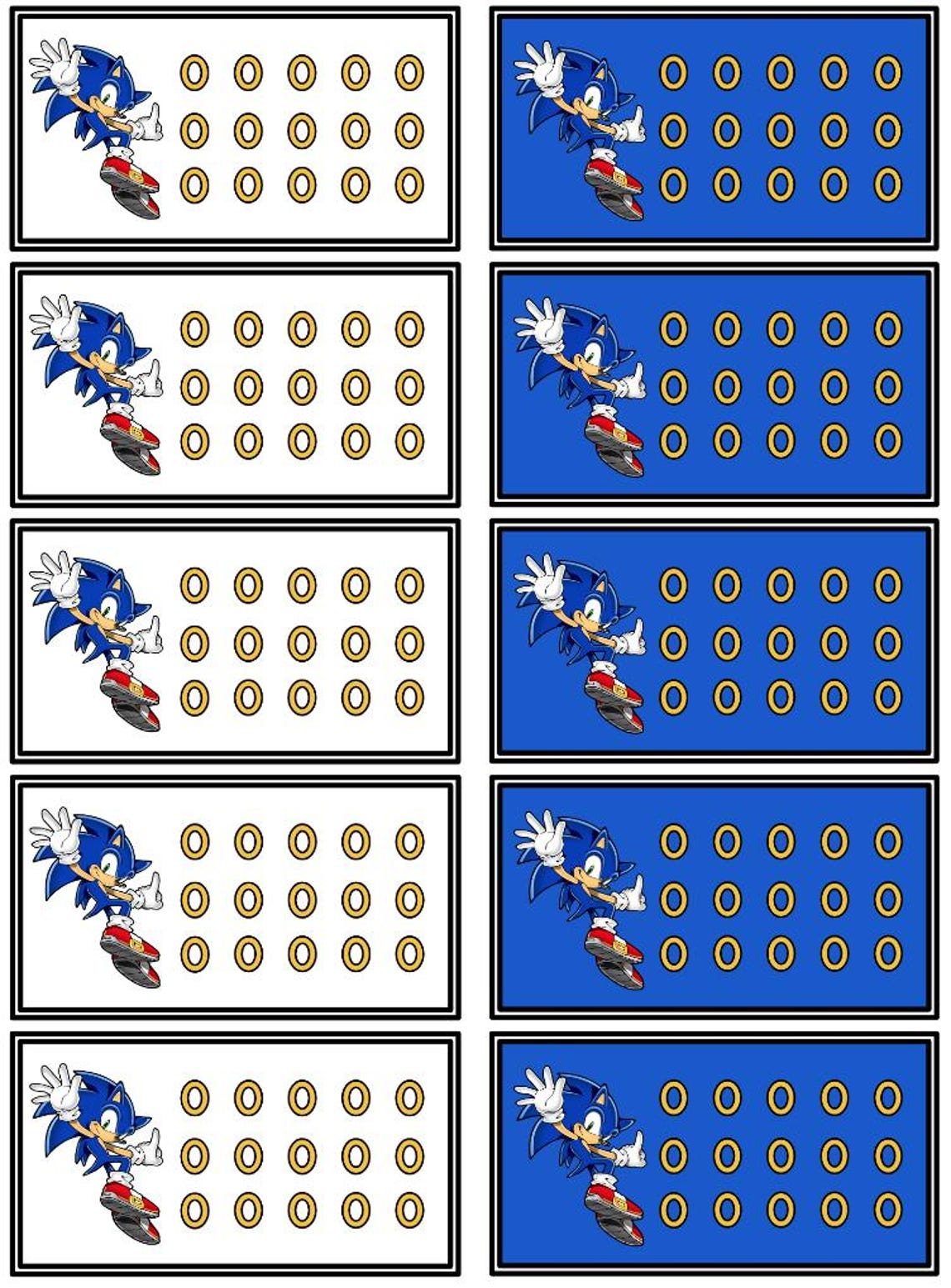 Sonic the Hedgehog IN-COLOR Behavior Reward Incentive Chart SET 3 ...