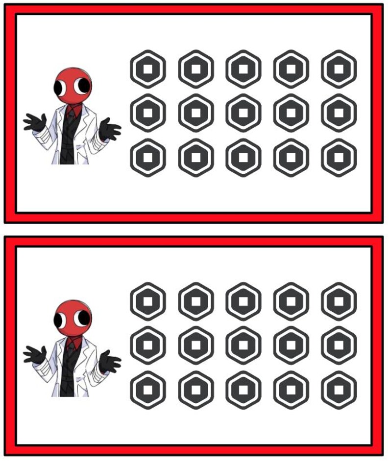 Roblox Red Rainbow Friend IN-COLOR Behavior Chart - 3 Styles - 2 Sizes ...