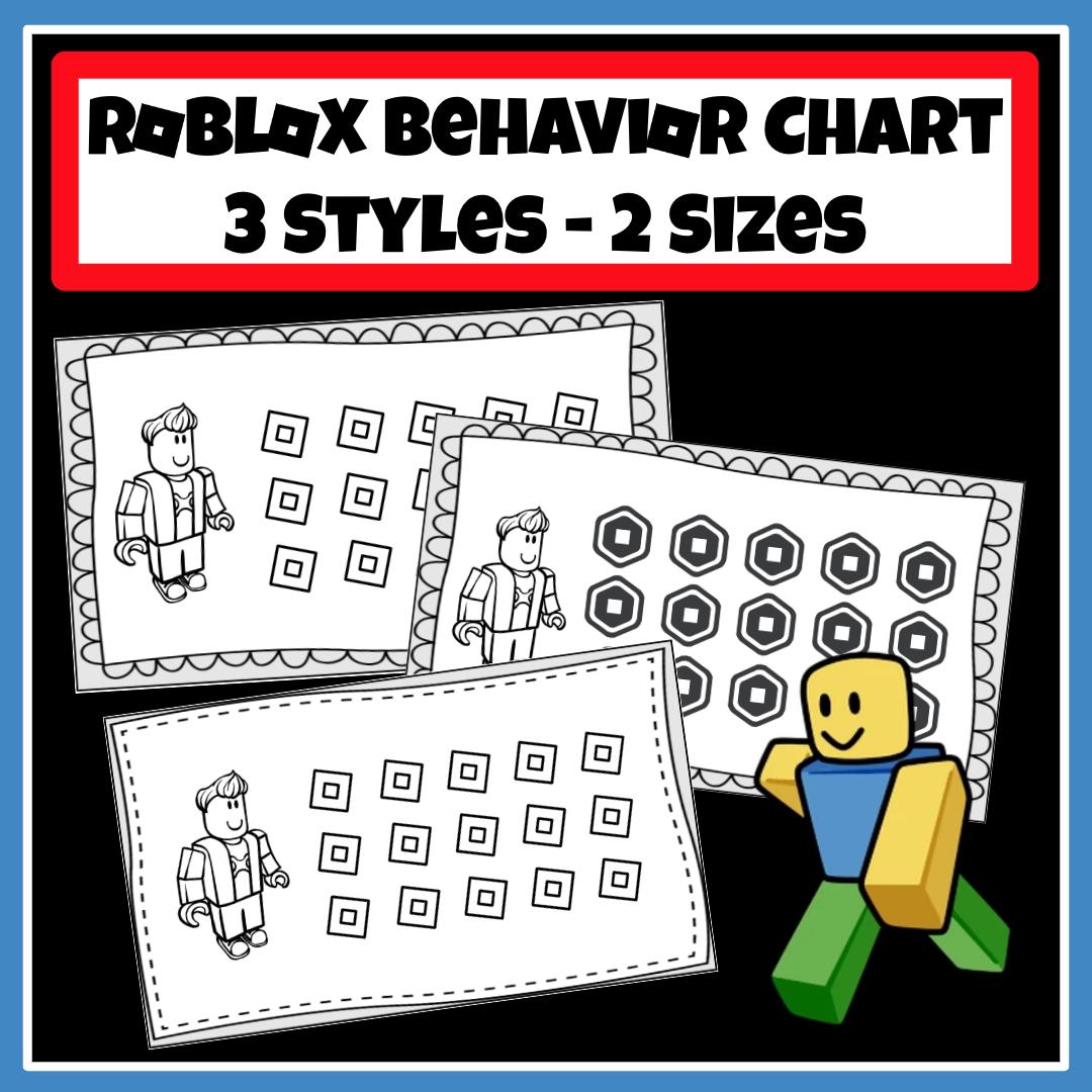 Roblox Behavior Chart Robux - PBIS - Positive Reinforcement 3 Styles, 2 ...