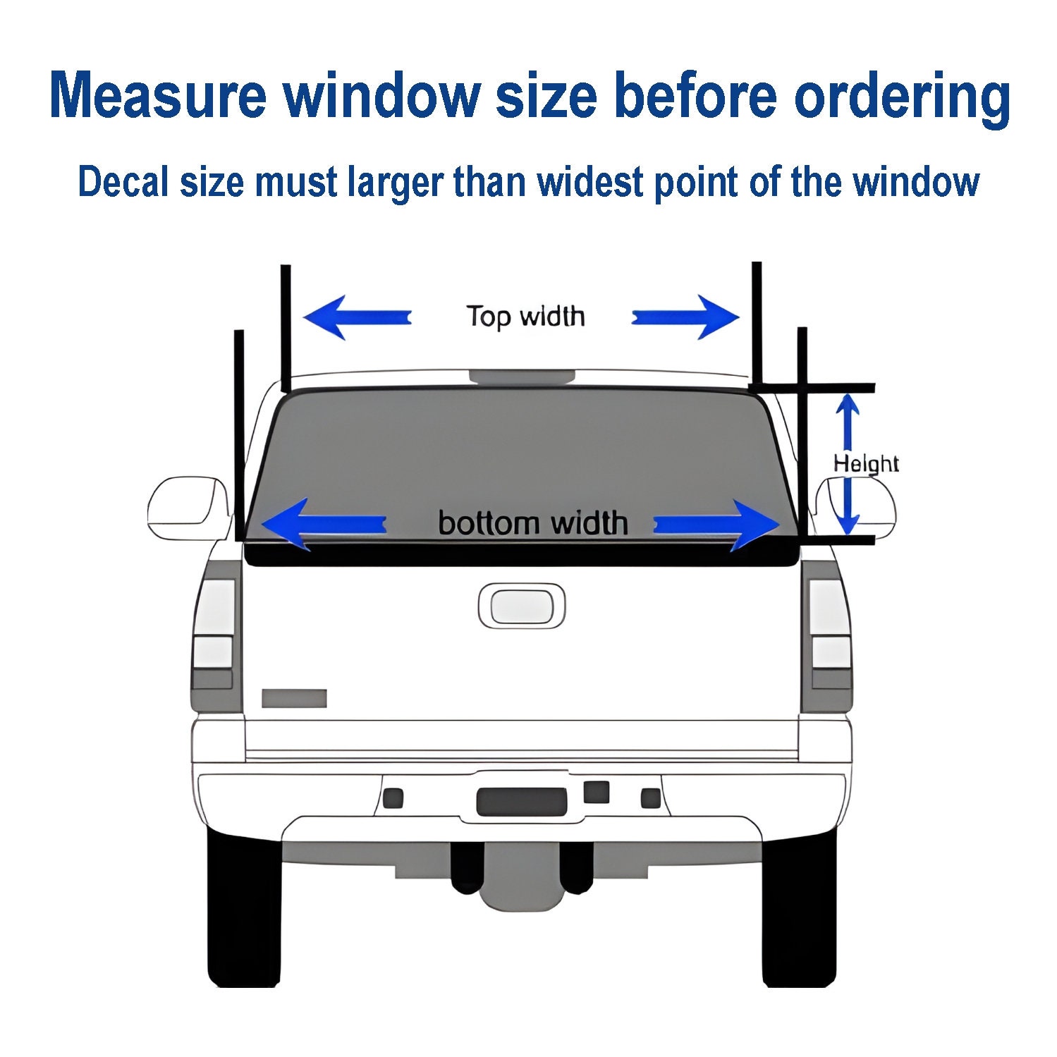 Rear Window Graphic Decal Sticker, Perforated Window Film Tint, One Way ...