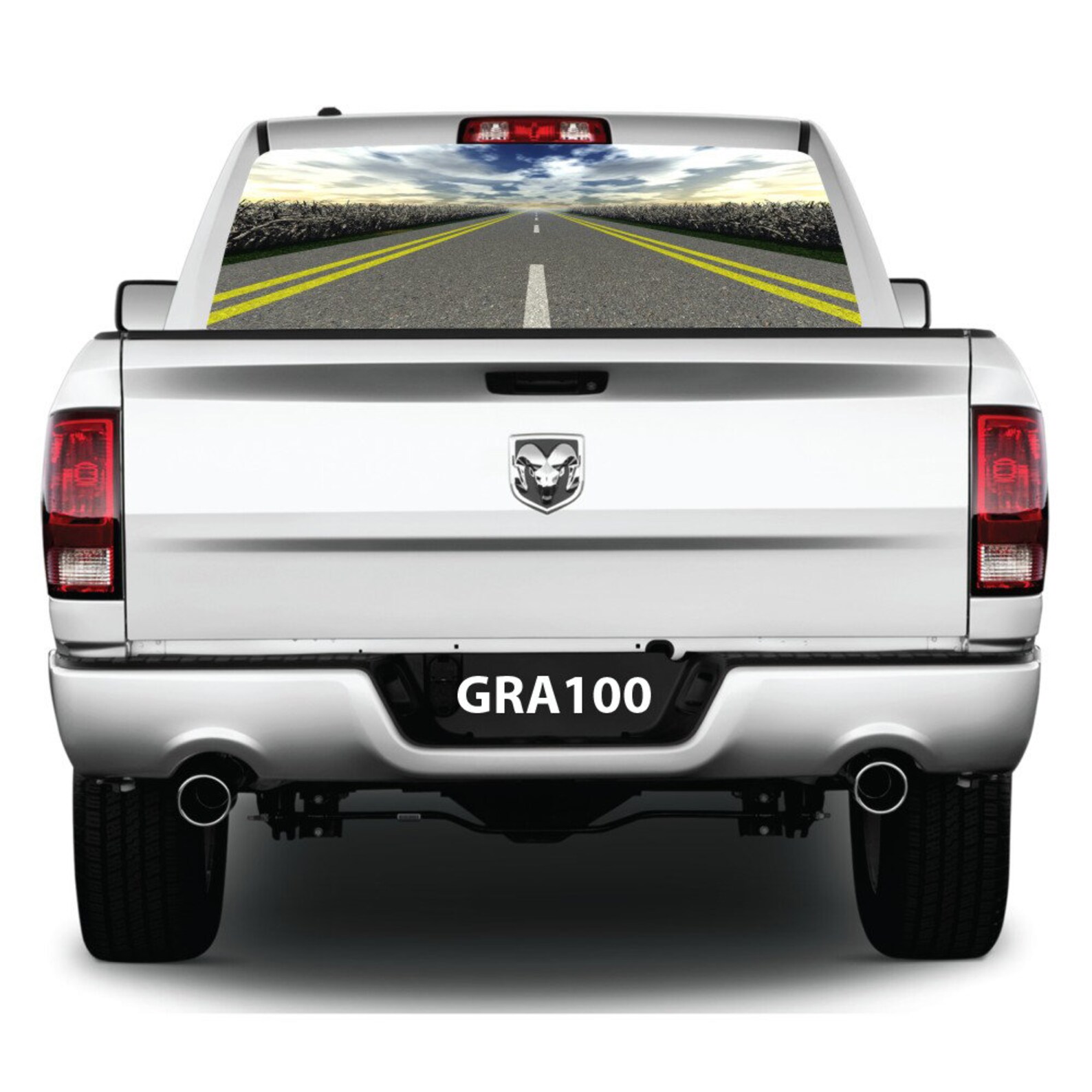 Rear Window Graphic Decal Sticker, Perforated Window Film Tint, One Way ...