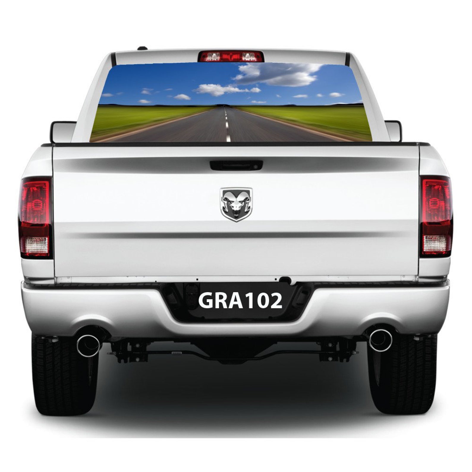 Rear Window Graphic Decal Sticker, Perforated Window Film Tint, One Way ...