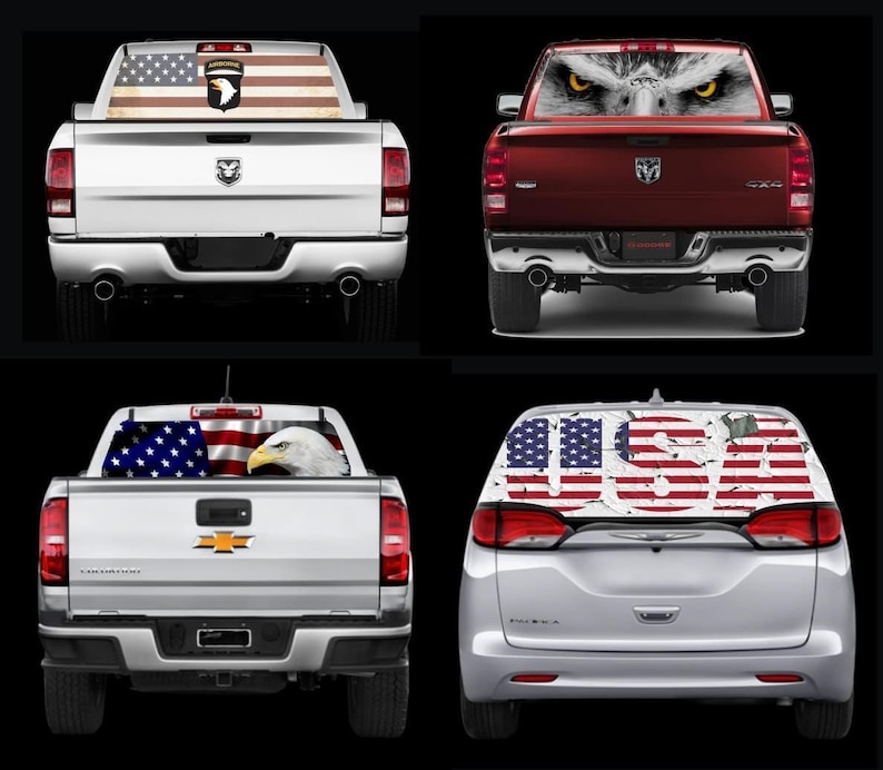 Rear Window Graphic Decal Sticker, Perforated Window Film Tint, One Way ...