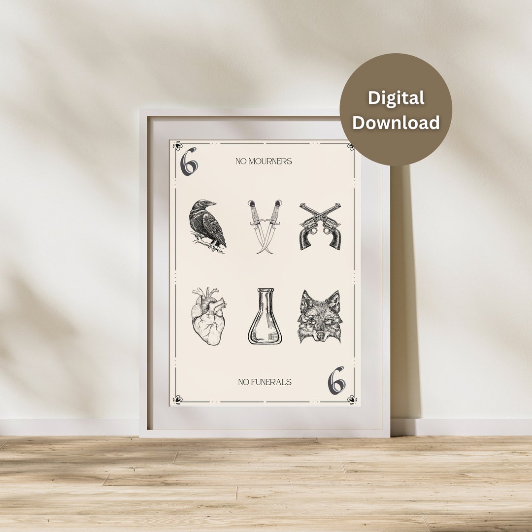 Six of Crows Printable Wall Art Poster, Grishaverse Wall Decor, Shadow ...