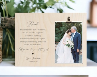 Personalised Father of the Bride Gift Wedding Wooden Photo Frame - Etsy UK