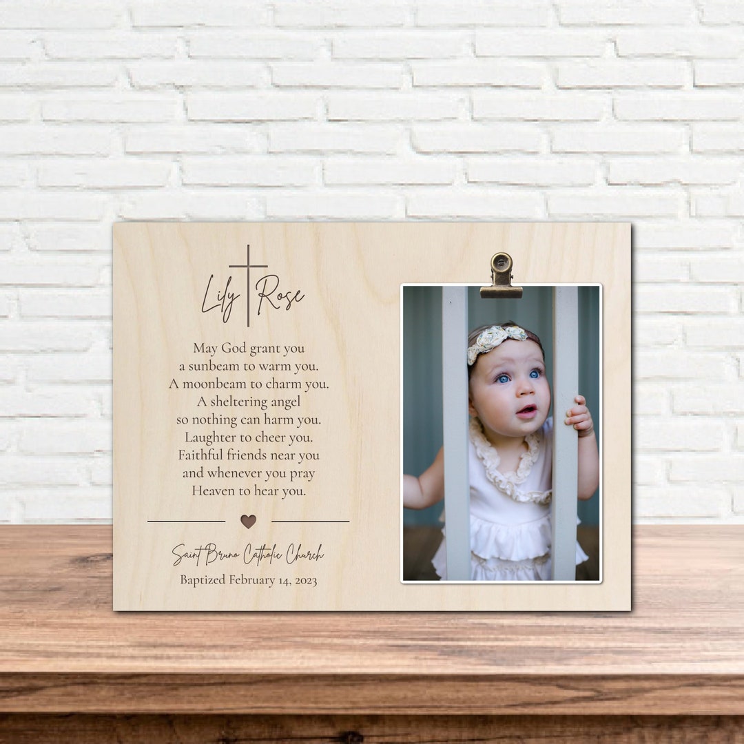 Personalized Baptism Frame, Engraved Baptism Frame, Christening Gift ...