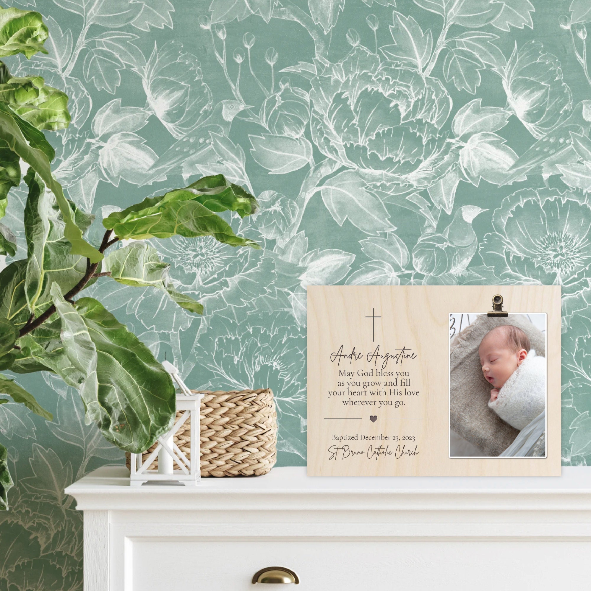 Personalized Baptism Frame, Personalized Christening Frame, Baptism ...