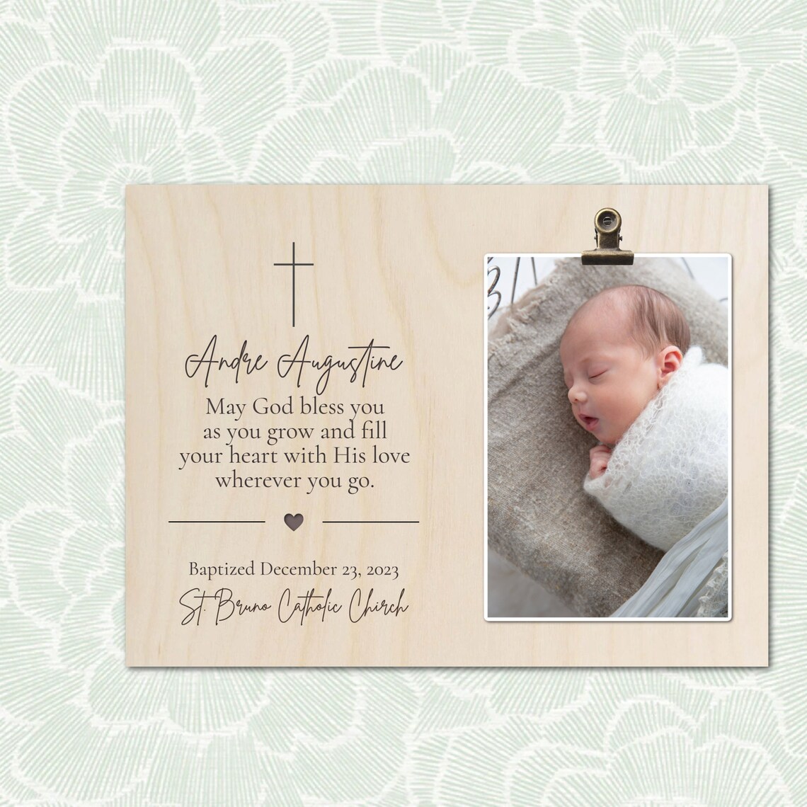 Personalized Baptism Frame, Personalized Christening Frame, Baptism ...