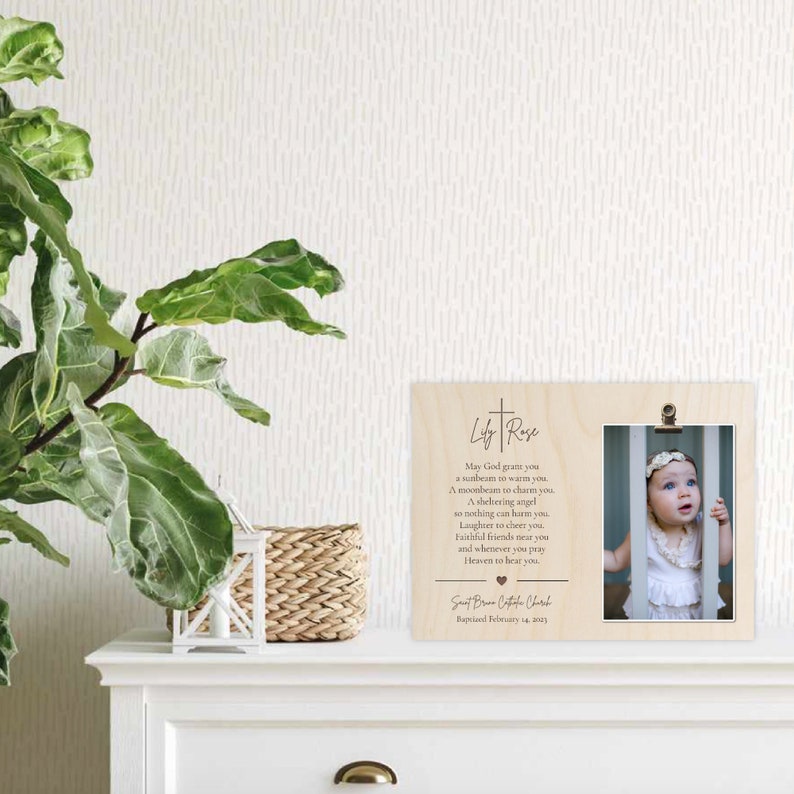 Personalized Baptism Frame, Engraved Baptism Frame, Christening Gift ...