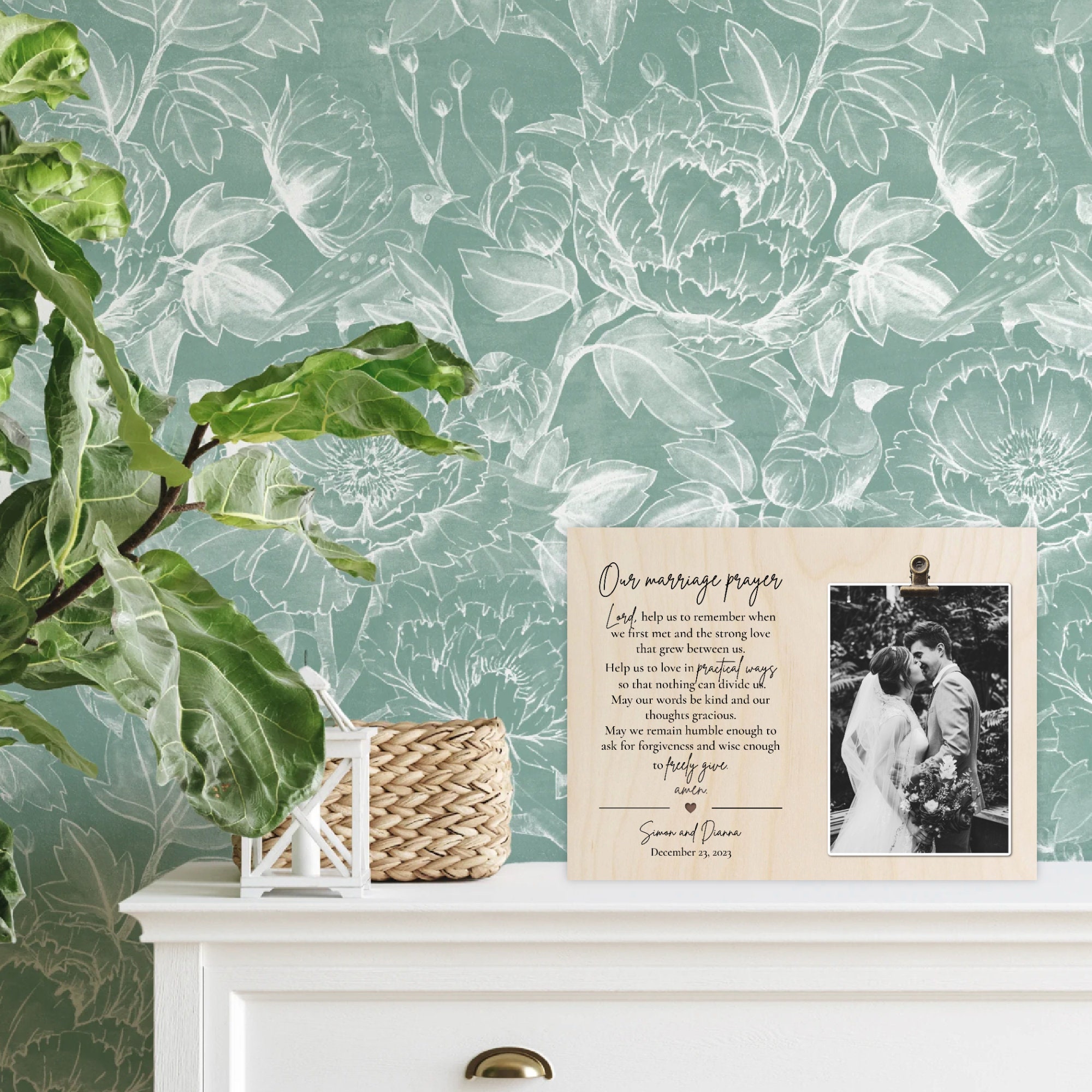 Marriage Prayer Frame, Wedding Anniversary Frame, Personalized Frame ...