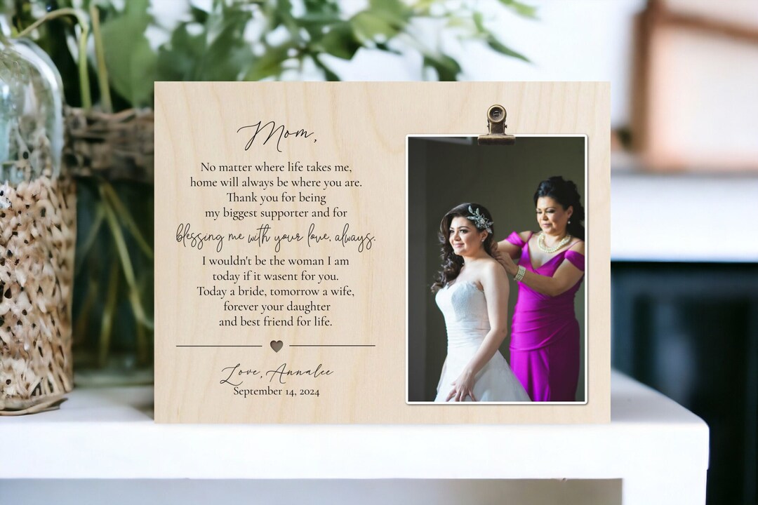 Mother of the Bride Gift, Engraved Mother of the Bride Frame ...
