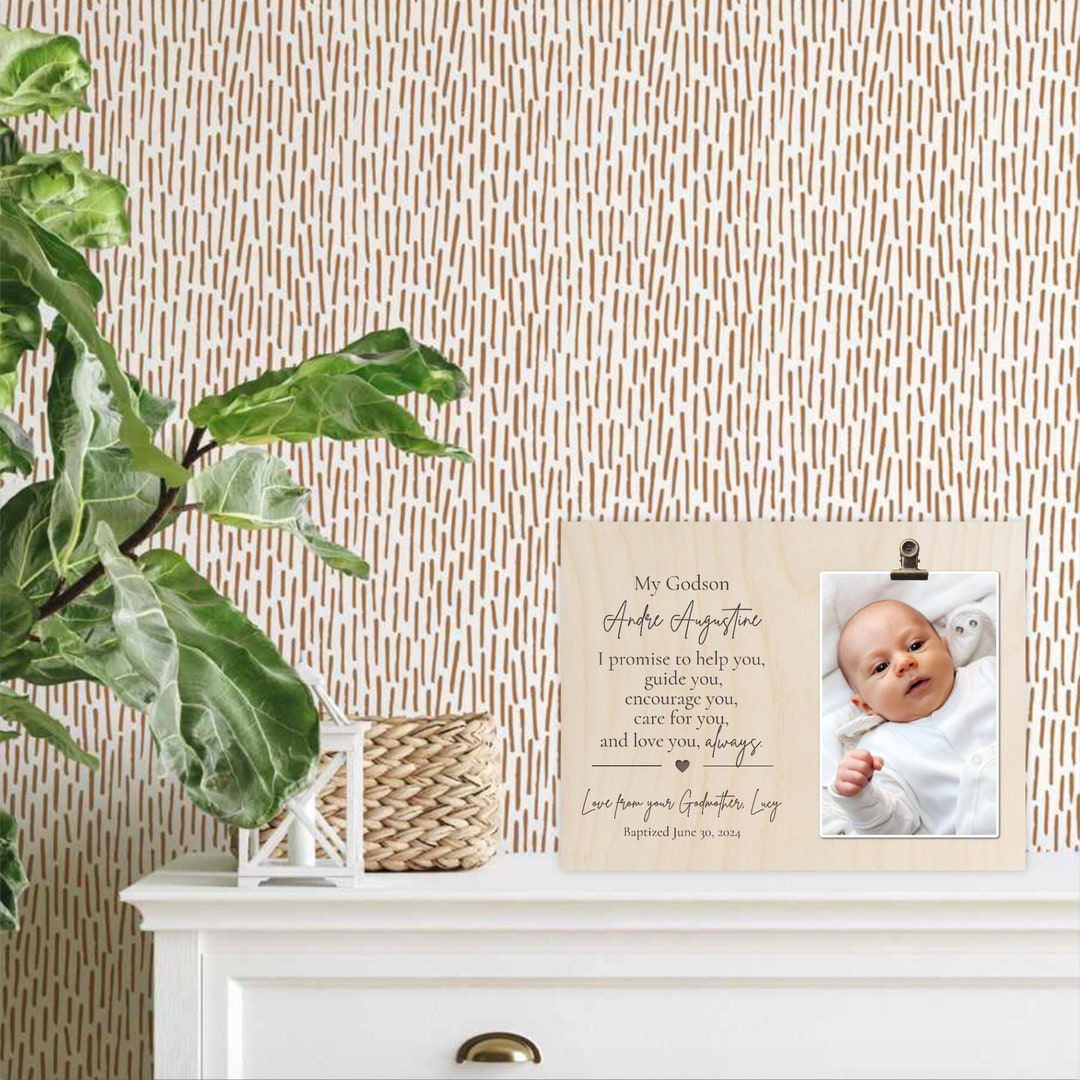 Personalized Baptism Frame, Godson Gift for Baptism, Personalized ...