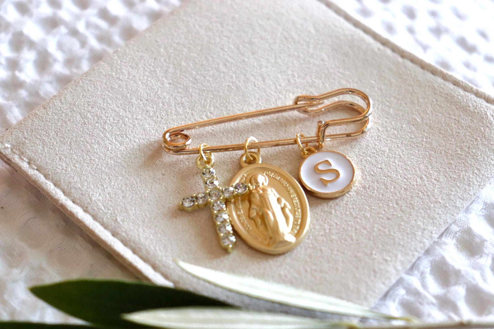 Catholic Baby Gift, Protection Pin, Godmother Pin, Baptism Gifts ...