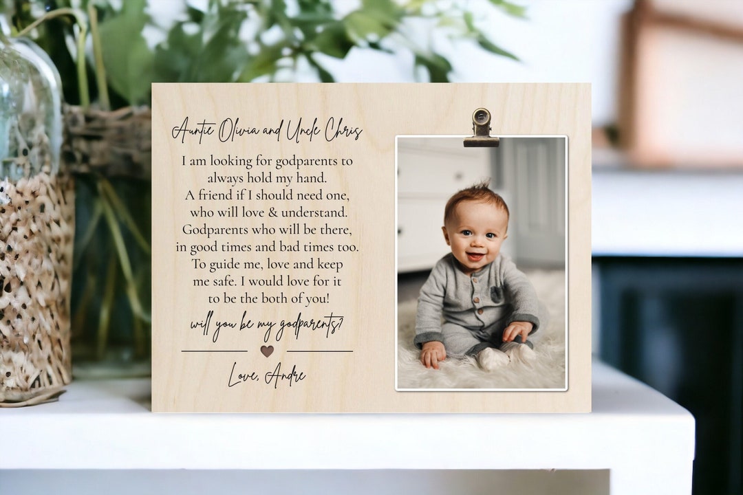 Godparent Proposal, Godparent Frame, Engraved Godparent Proposal Idea ...