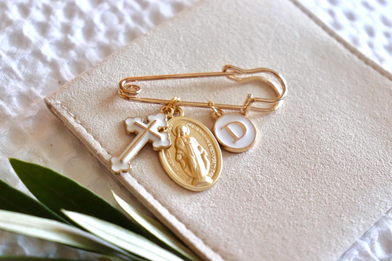 Catholic Baby Gift, Protection Pin, Godmother Pin, Baptism Gifts ...