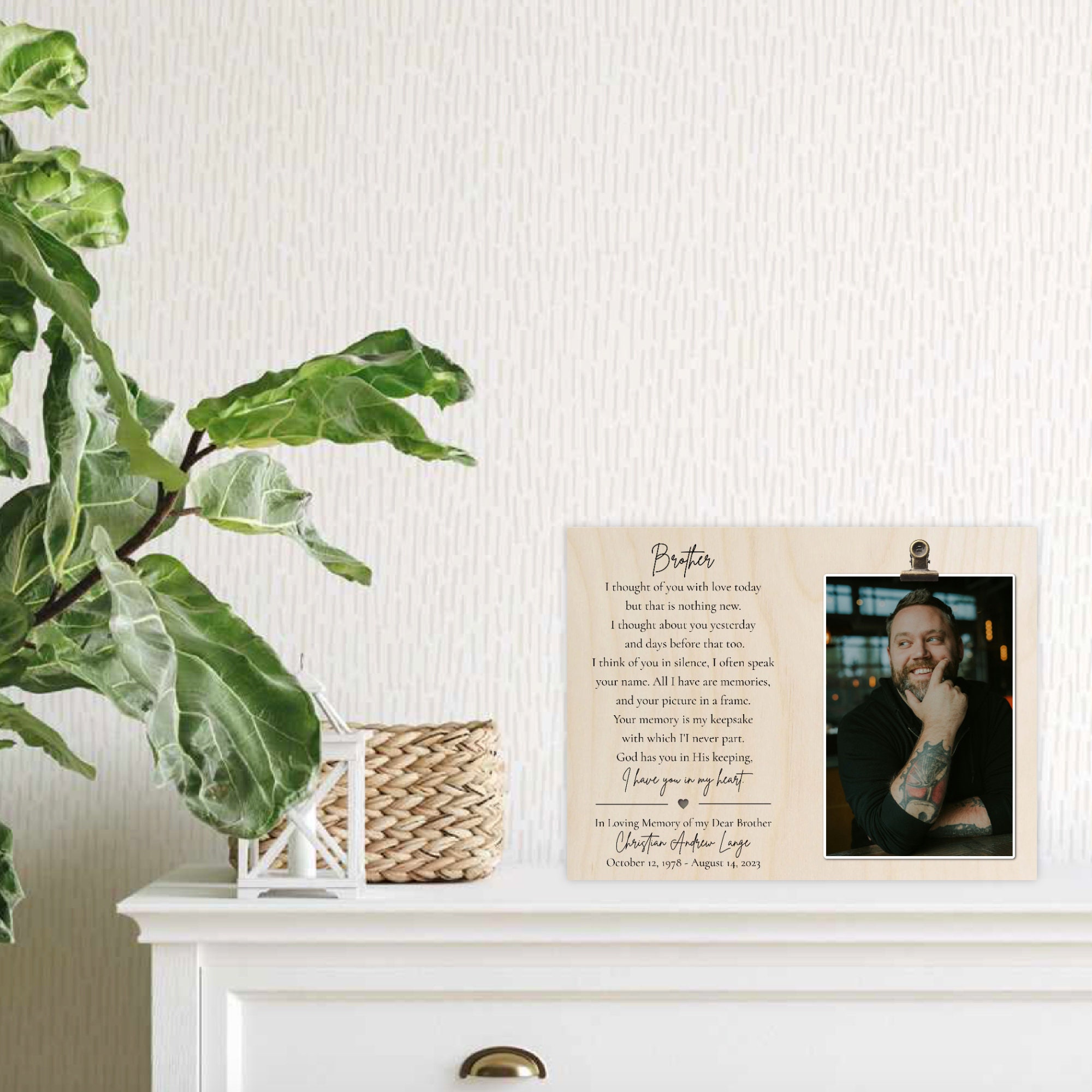 Brother Memorial Frame, Loss of a Brother, Memorial Frame, Sympathy ...