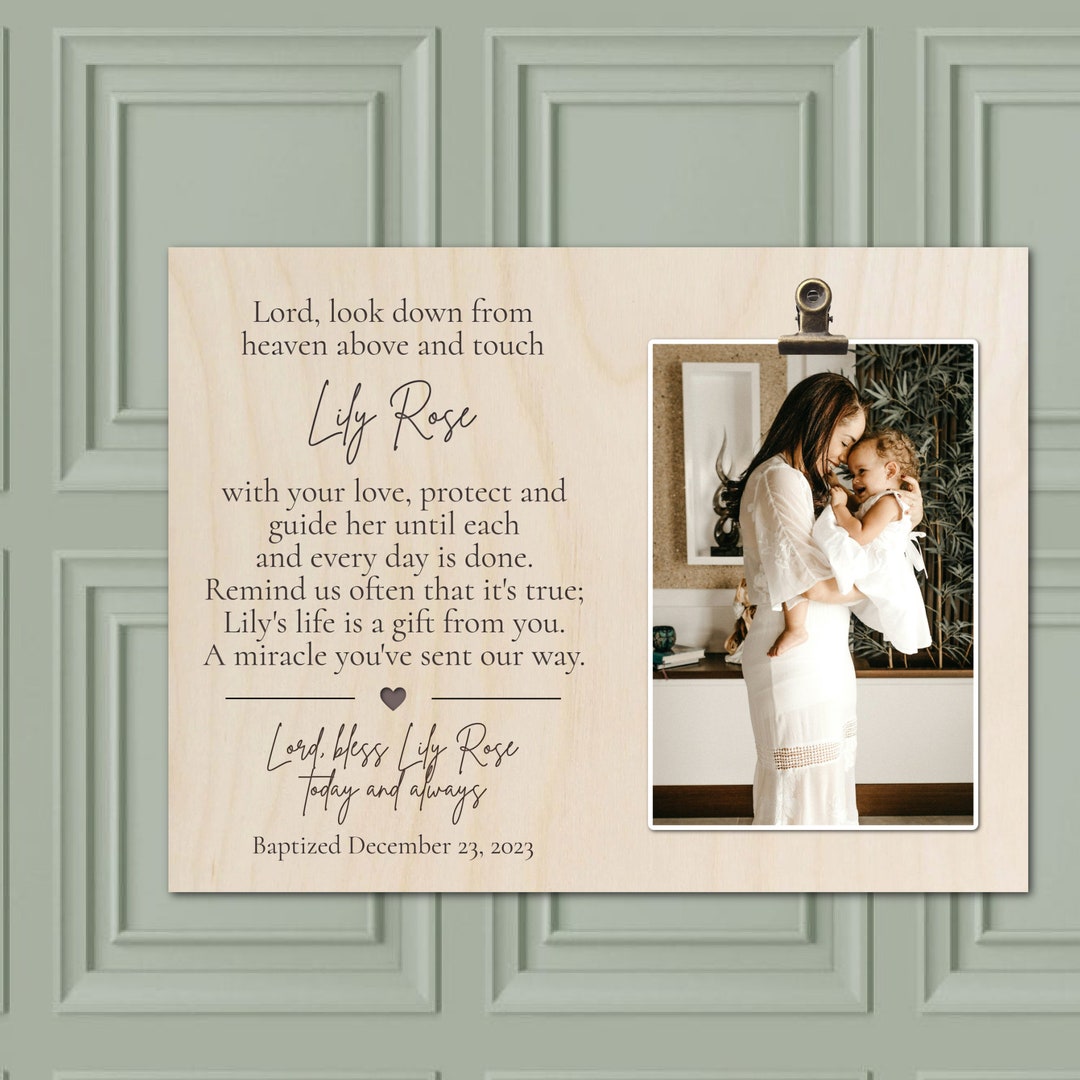 Personalized Baptism Gift, Baptism Frame, Gift for Goddaughter, Gift ...