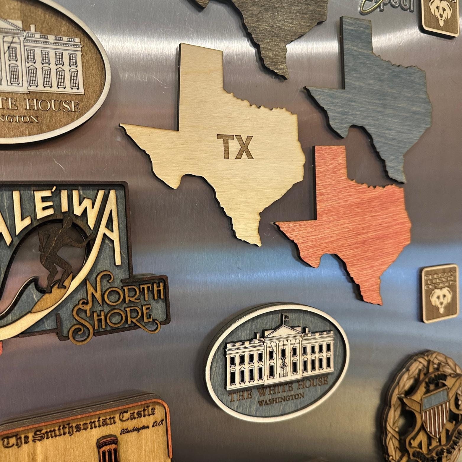 North Shore Oahu Hawaii Wooden Magnet - Surf-inspired Design - Haliewa ...