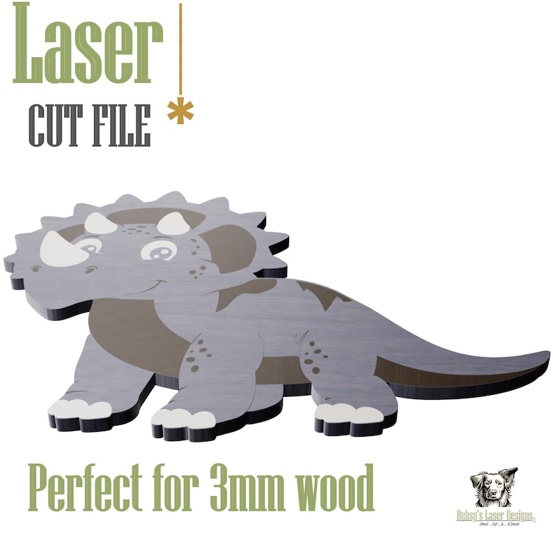 Baby Dinosaur SVG: 3D Laser Cut File, Nursery Wall Art (digital ...