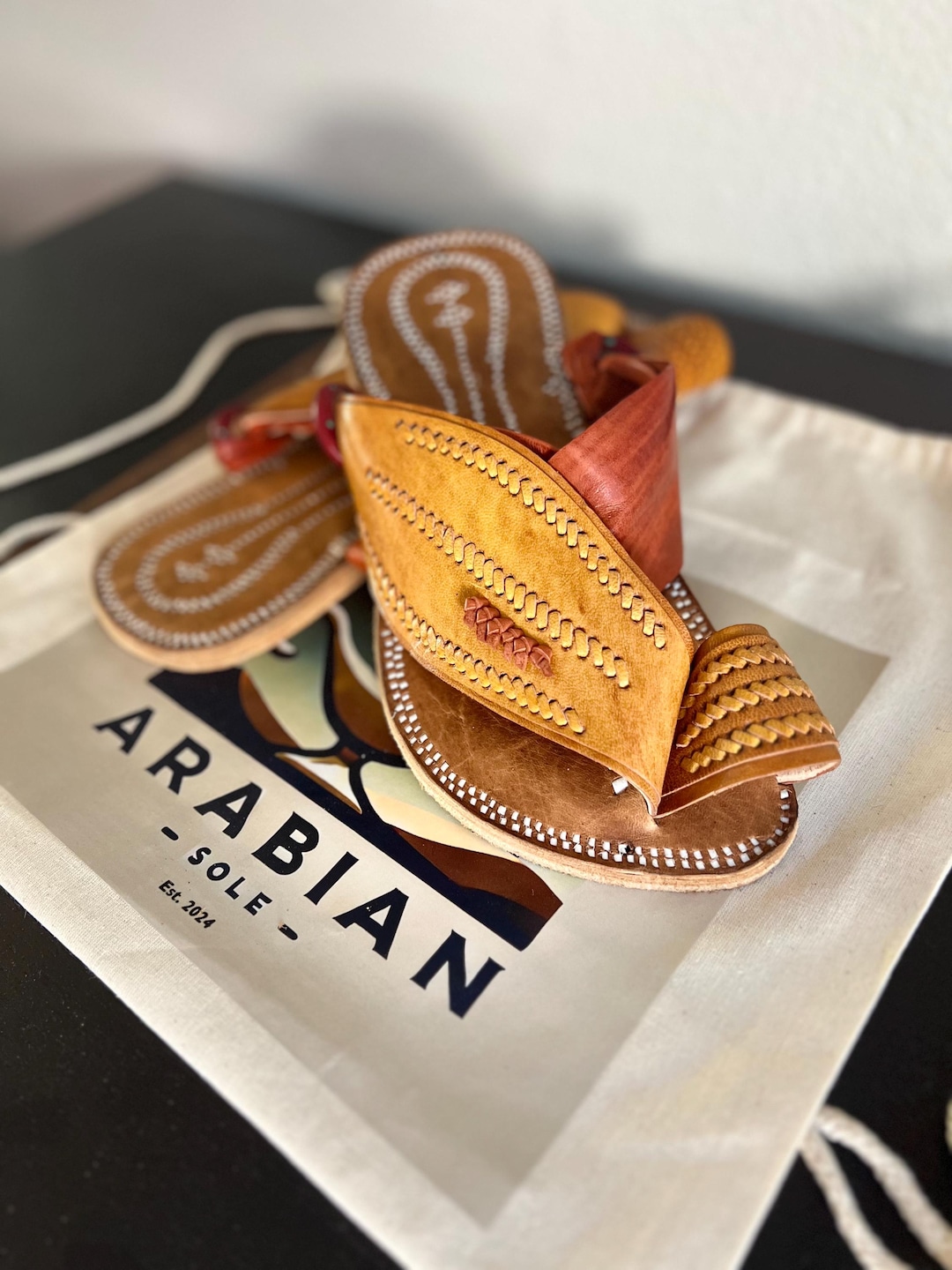 Saudi Leather Sandals – Comfortable Ramadan Footwear – Handmade Arabian ...