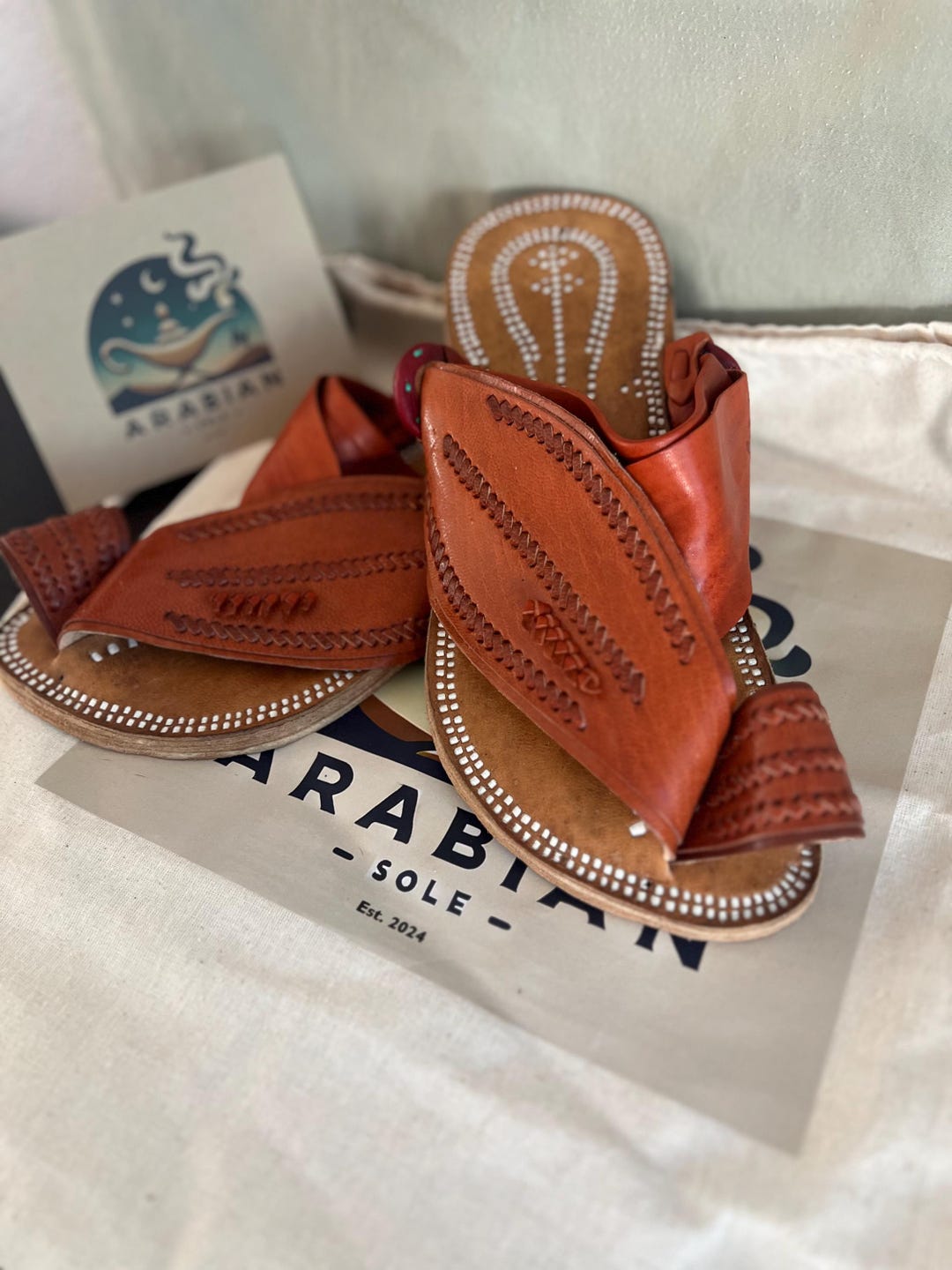 Handmade Saudi Leather Sandals – Ramadan Gift for Him – Traditional ...