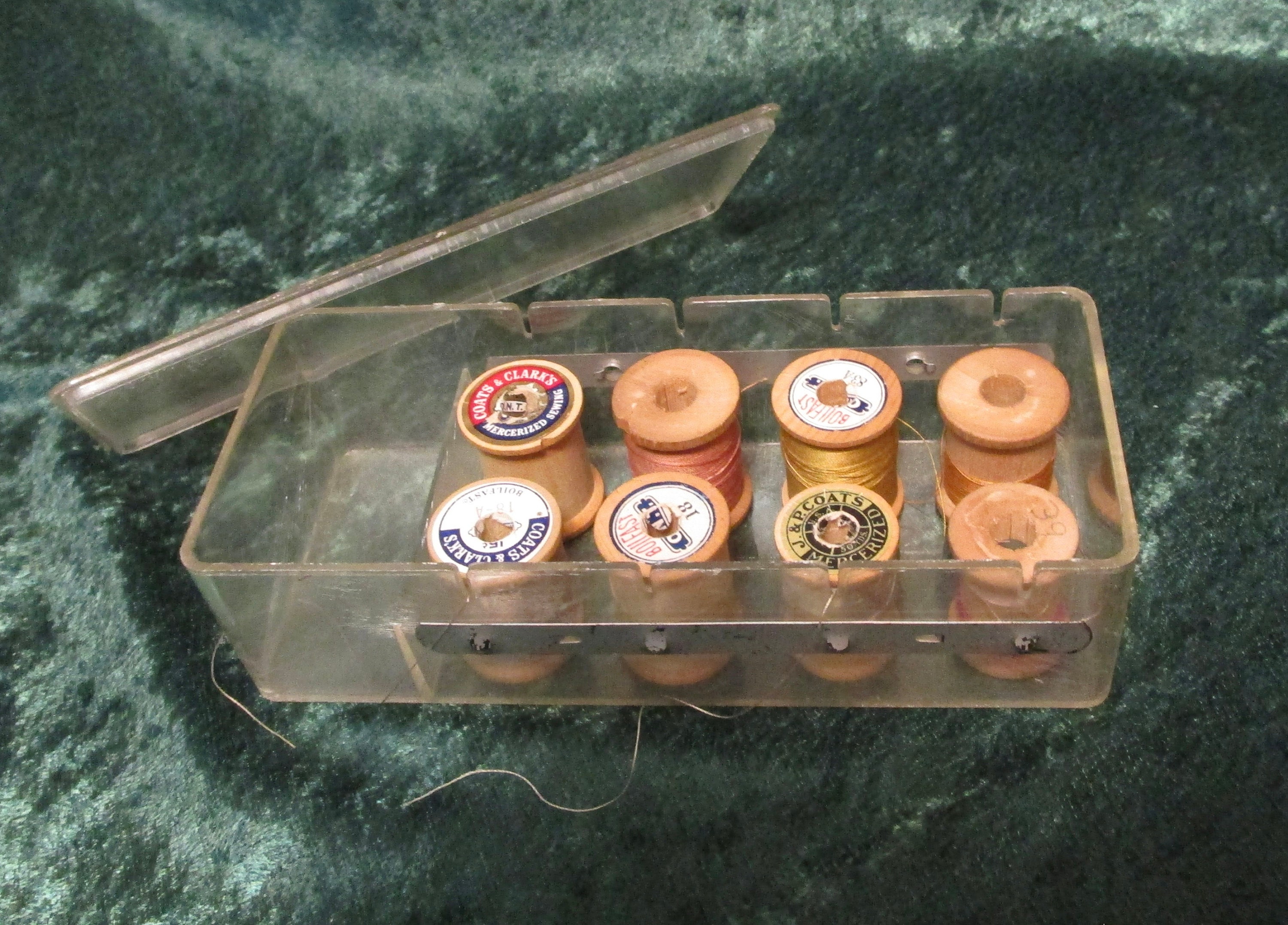 Plastic Spool Holder Box With Individual Cutters for Each Spool ...