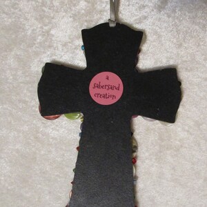 Cross Made of Multicolored Buttons and Beads, Hanging, 6 - Etsy