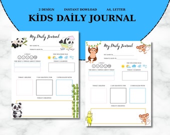 Kids Daily Journal Printable Journal for Kids Diary for Children Kids ...