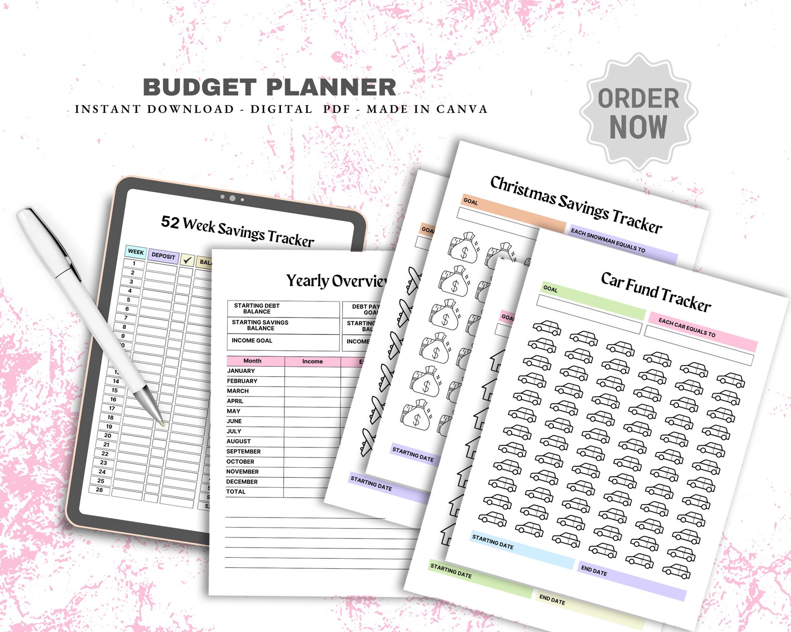 Rainbow Budget Planner, Rainbow Budget, Finance Planner Printable ...