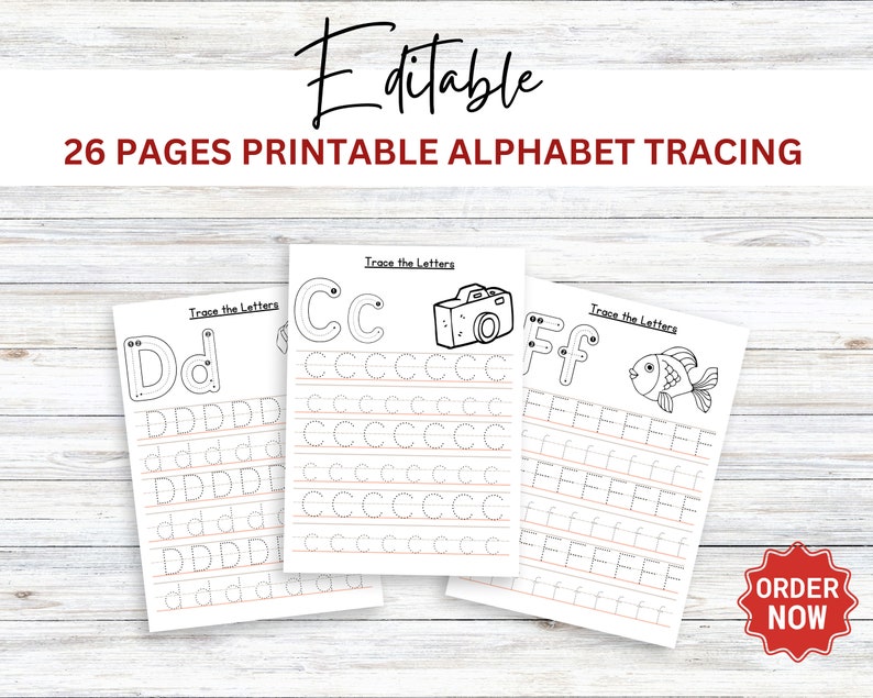 Alphabet Letters Tracing Page, Handwriting Practice, Preschool ...