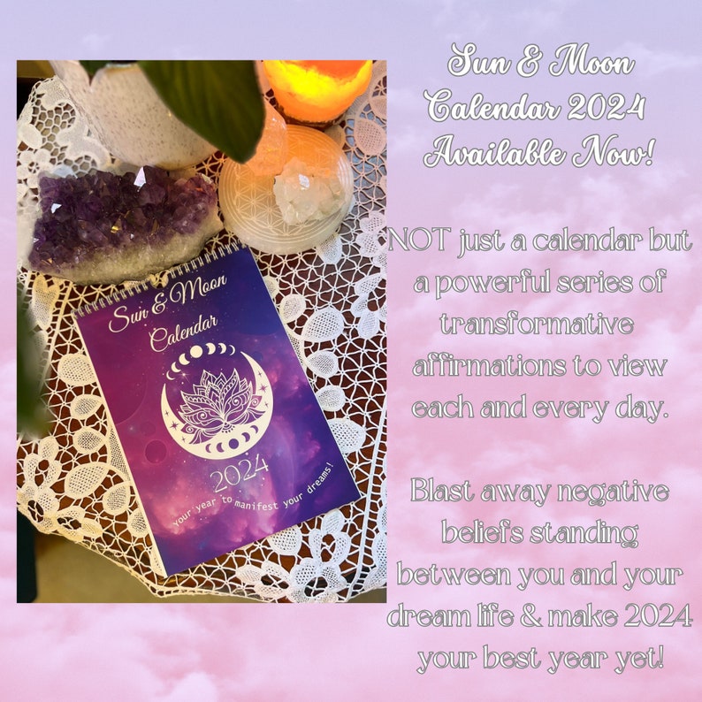 Sun & Moon Calendar 2024 Your Year to Manifest Your Dreams Star Sign ...