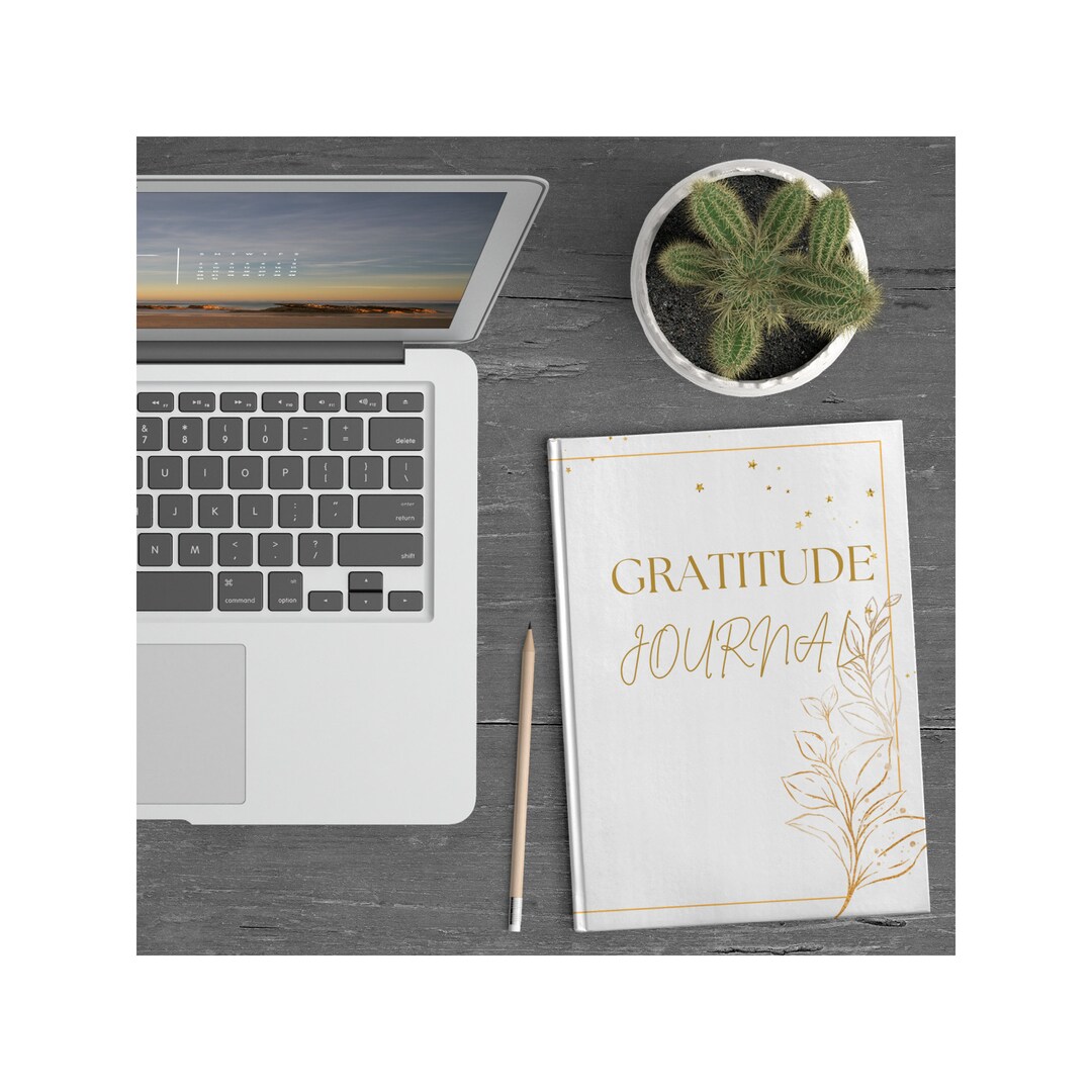 White & Gold Gratitude Journal: Meditation, Mindfulness Notes - Etsy