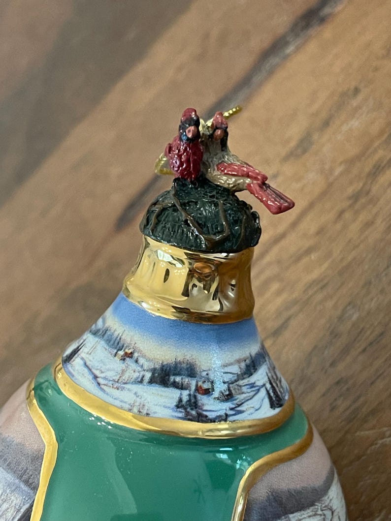 Bradford Editions Porcelain Cardinal Ornament | #68261 Evening at ...