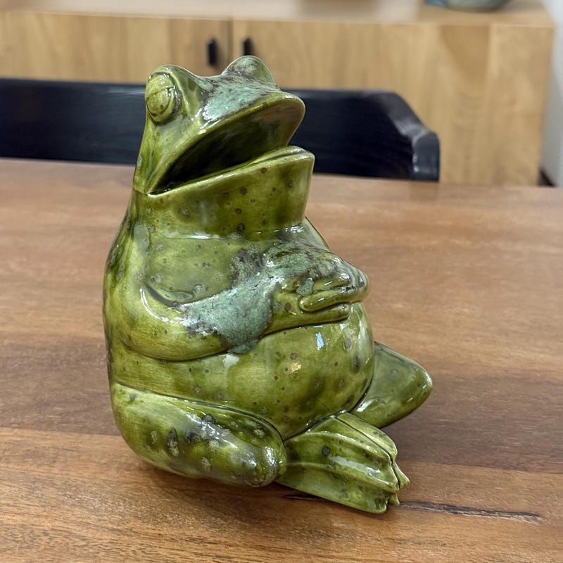 Ceramic Coin Bank Frog - Etsy