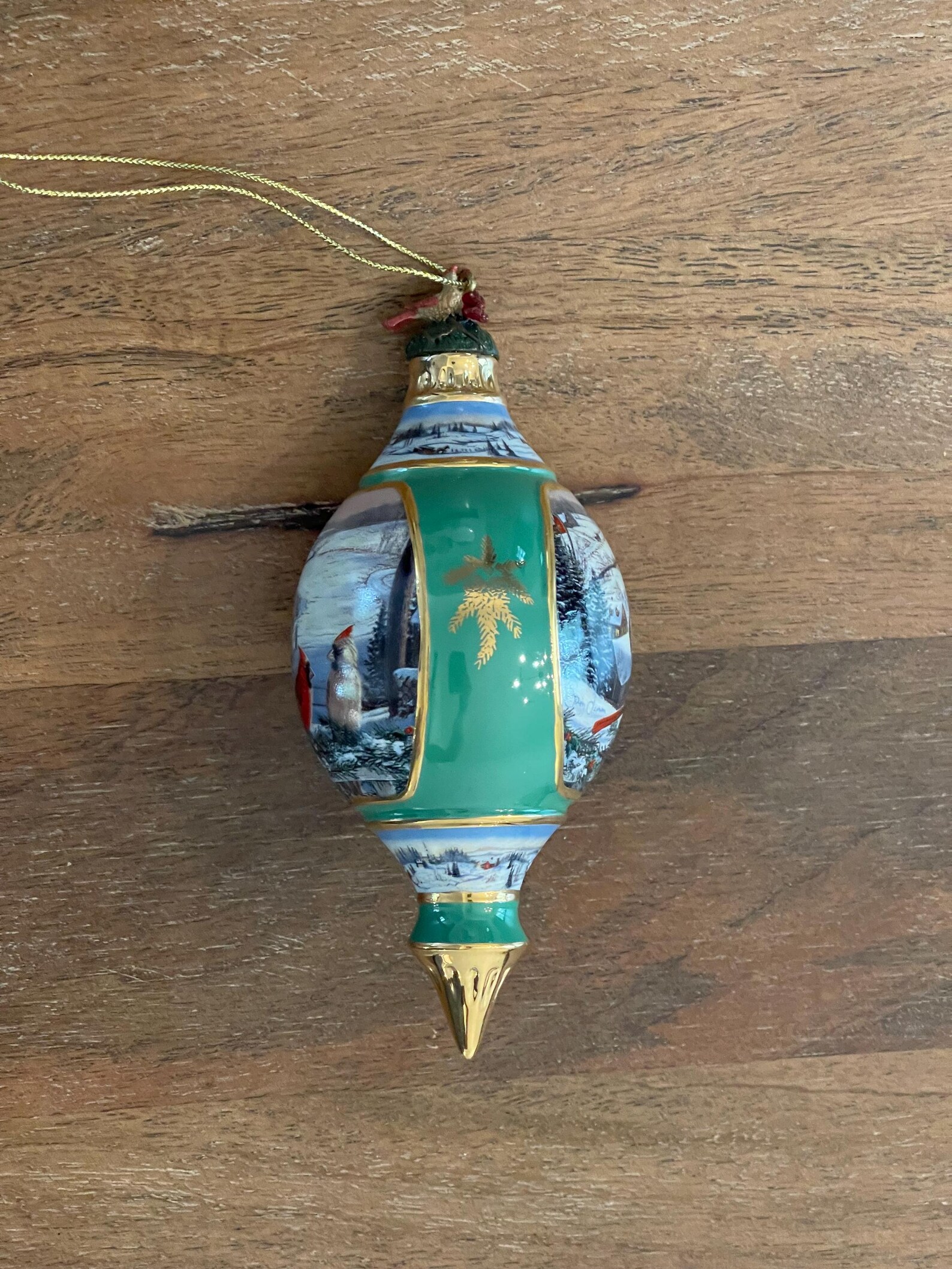 Bradford Editions Porcelain Cardinal Ornament | #68261 Evening at ...