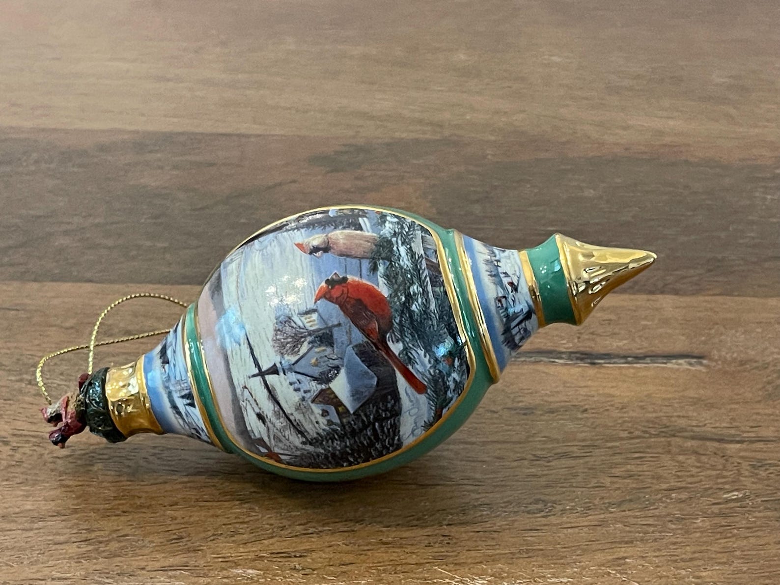 Bradford Editions Porcelain Cardinal Ornament | #68261 Evening at ...