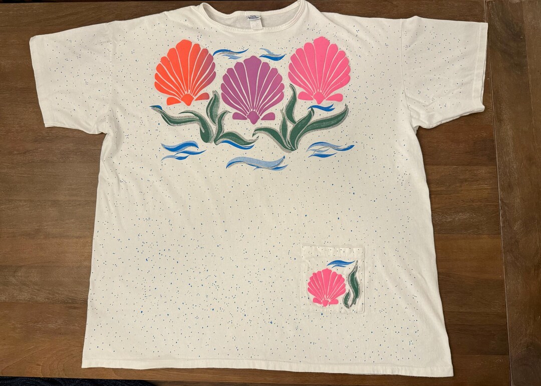 Vintage Pacific Connections Swimwear Shell Coverup Shirt | Puffy Paint ...