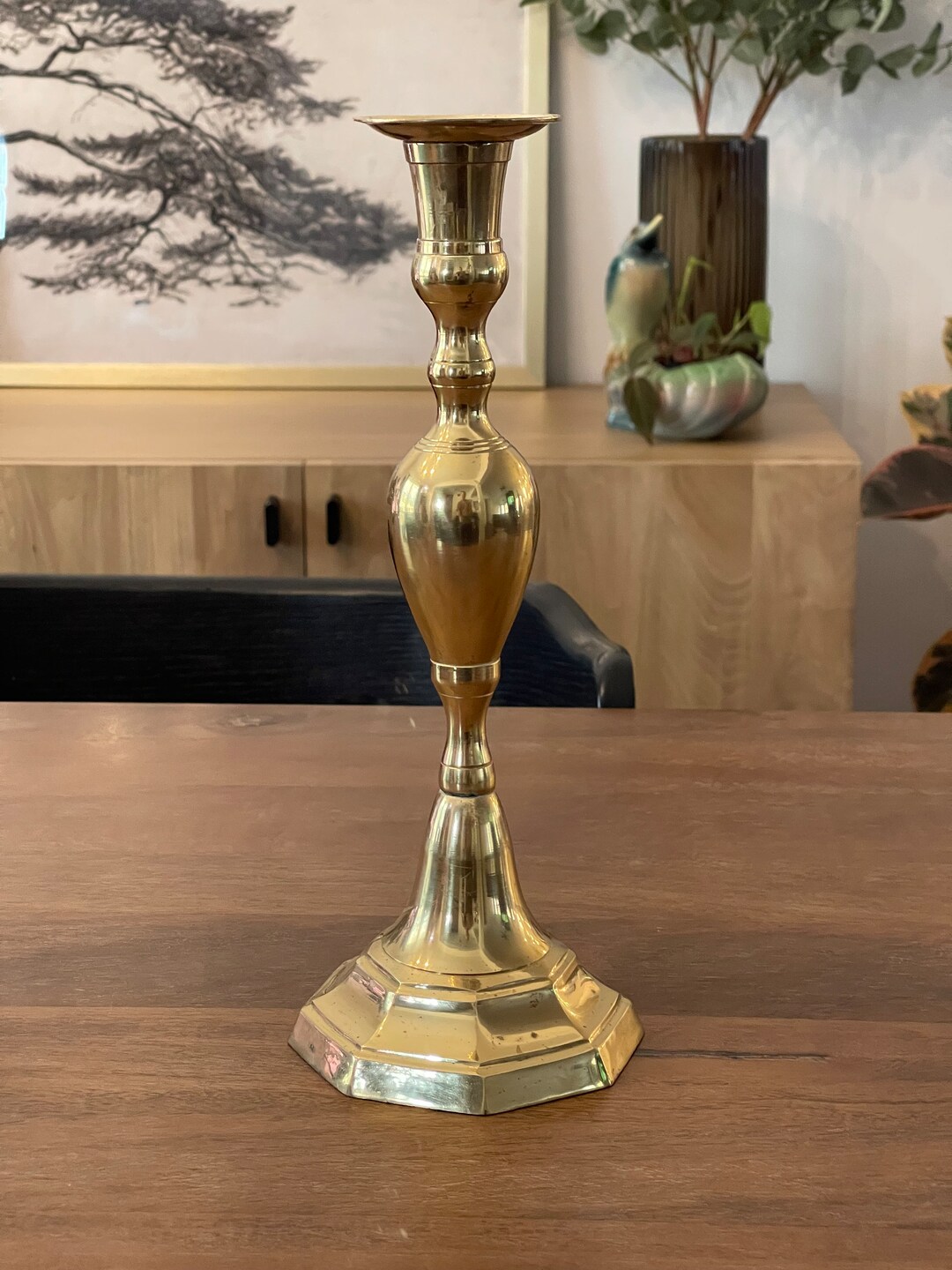 Vintage Brass Candlestick 12 Candle Holder Post-modern - Etsy