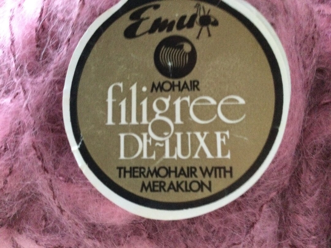 Vintage Emu Mohair Filigree Deluxe in Carnation Lot of Five Skeins - Etsy