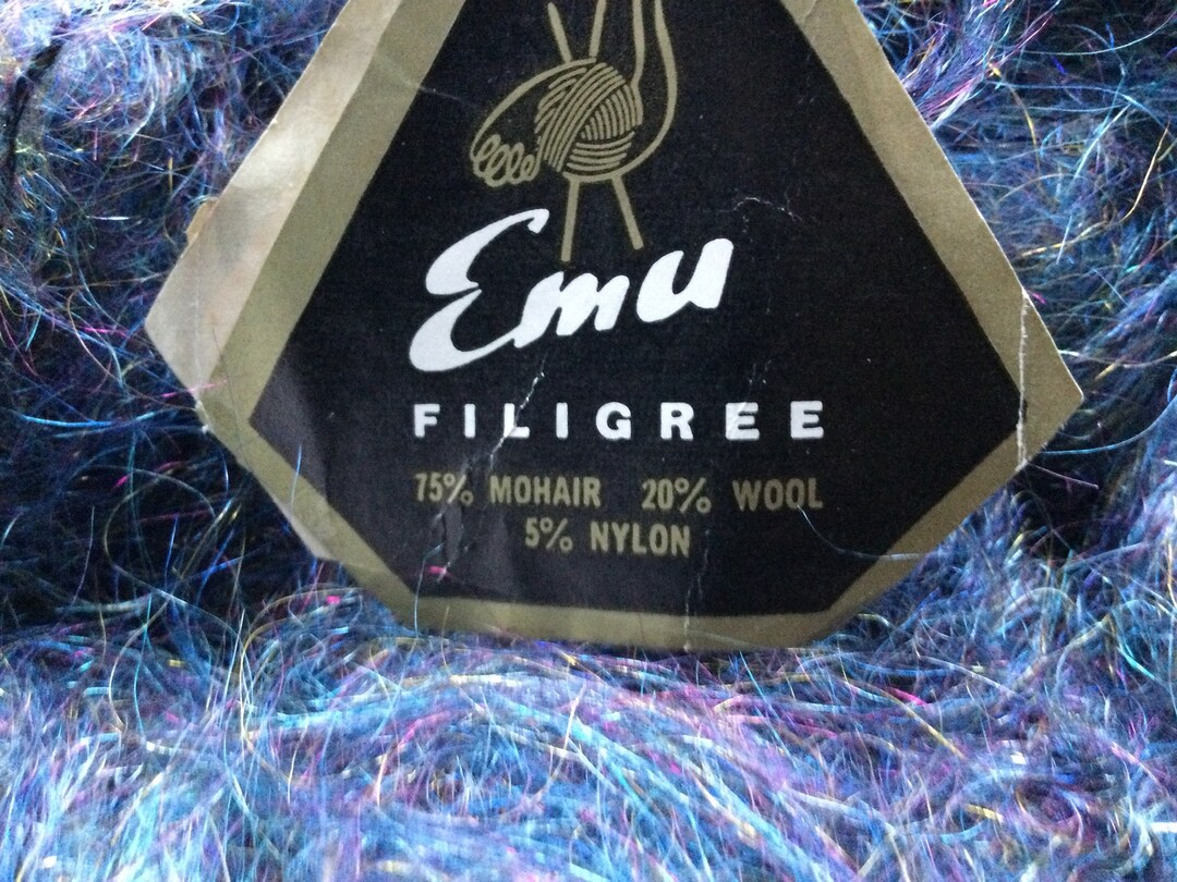 Vintage Emu Filigree Deluxe in Blue Haze Lot of Ten Plus Skeins - Etsy