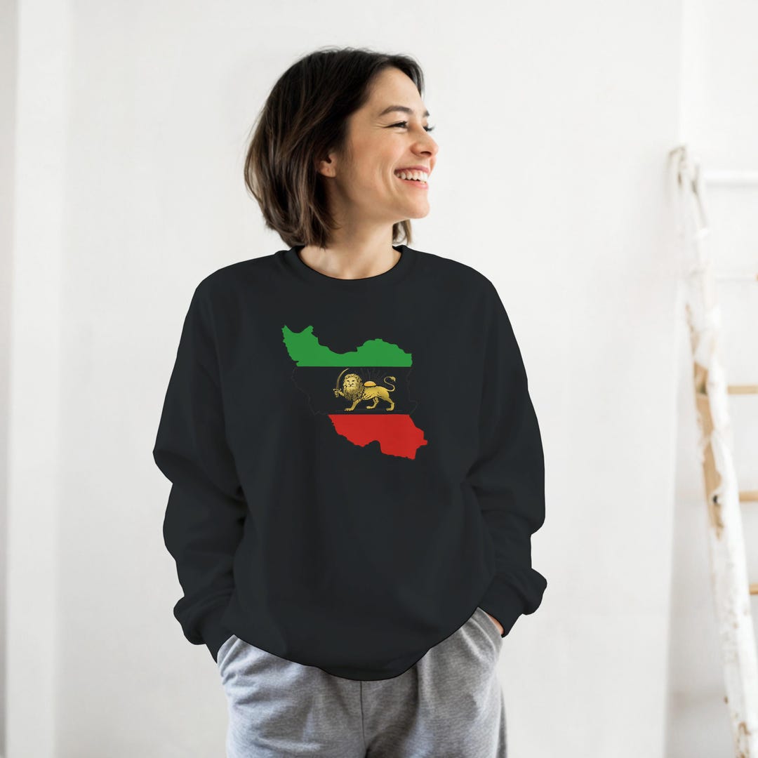 Shir-o-khorshid Persian Lion and Sun Sweater - Cozy Emblem Sweatshirt ...