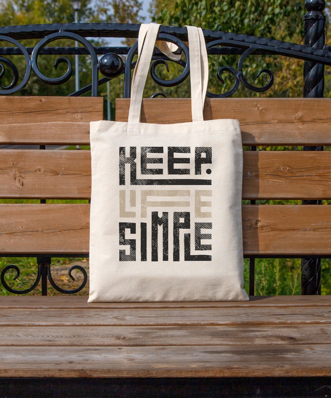 Keep Life Simple Tote Bag, Motivational Tote Bag, Inspirational Tote ...