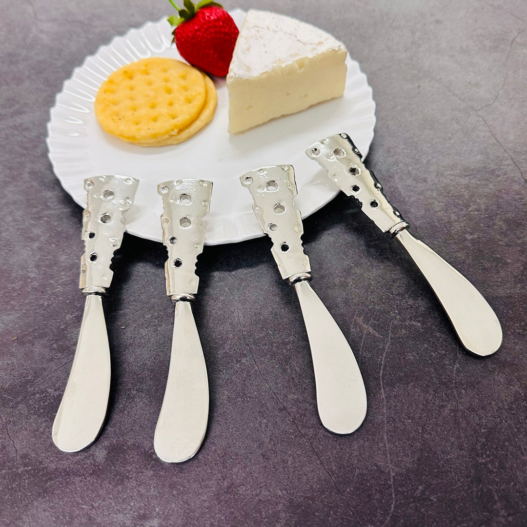 4-piece Hand Crafted Cheese and Butter Spreader Knives Zinc Alloy ...