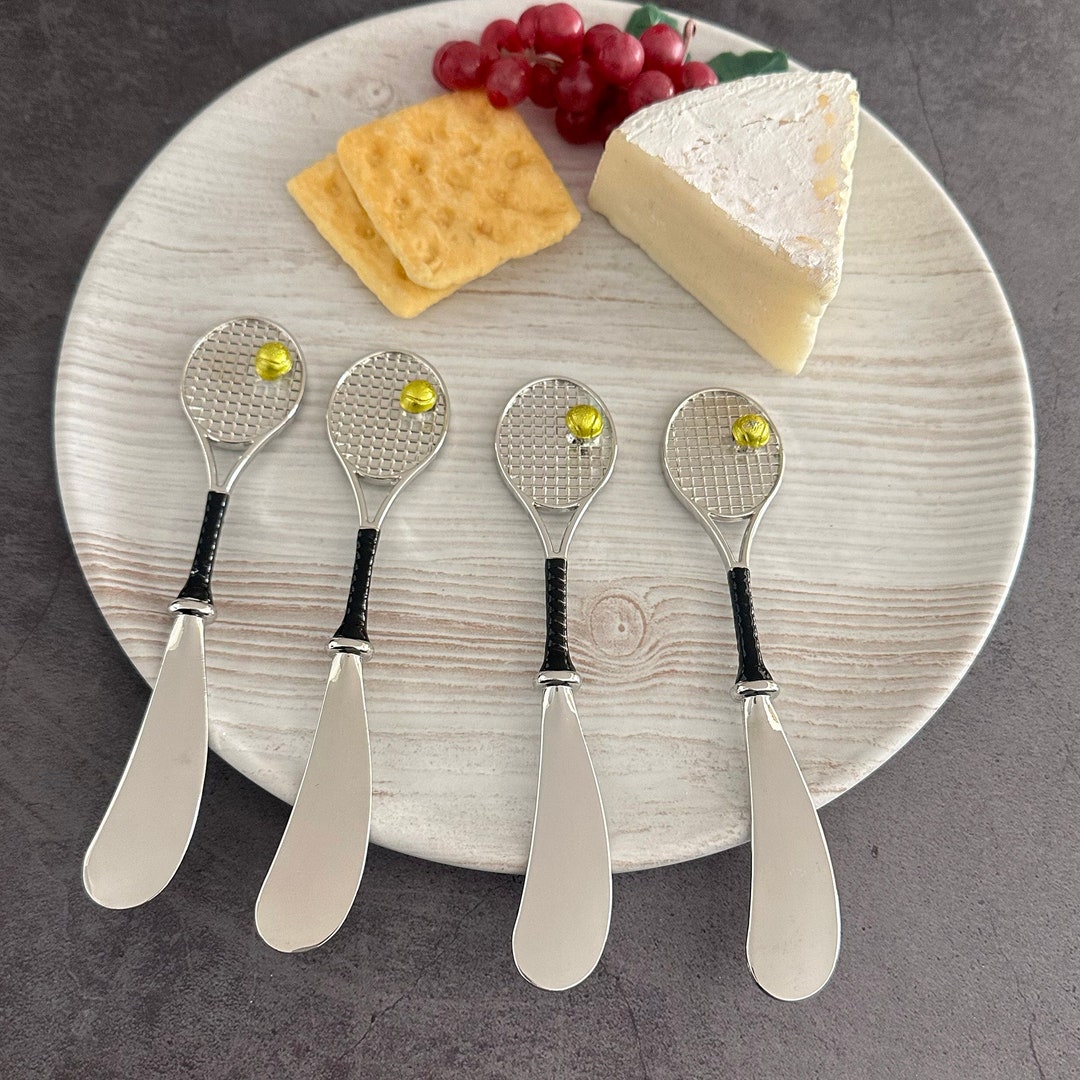 4-piece Hand Painted Cheese and Butter Spreader Knives Zinc Alloy ...